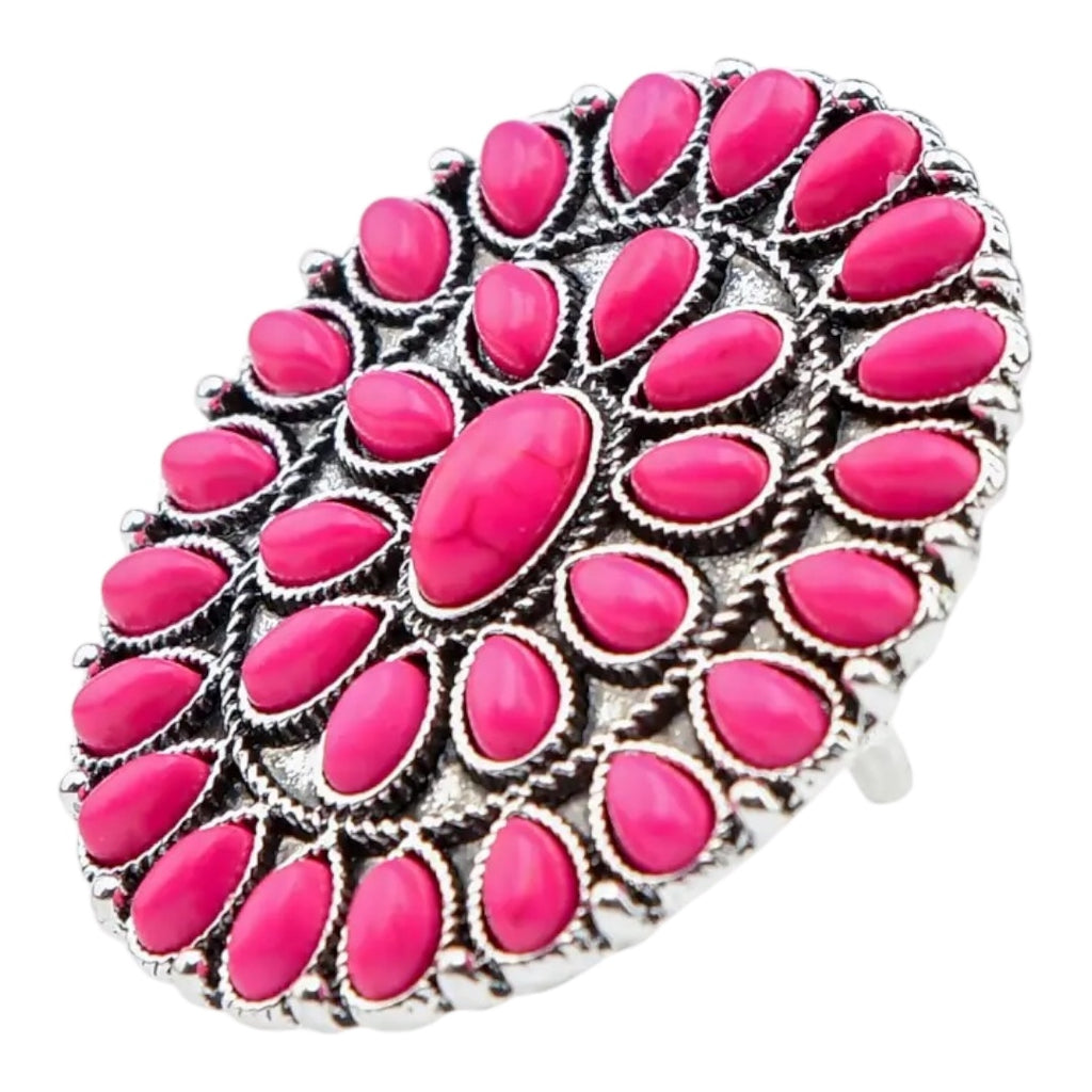 Adjustable Pink Cluster Ring – Ranch By Design