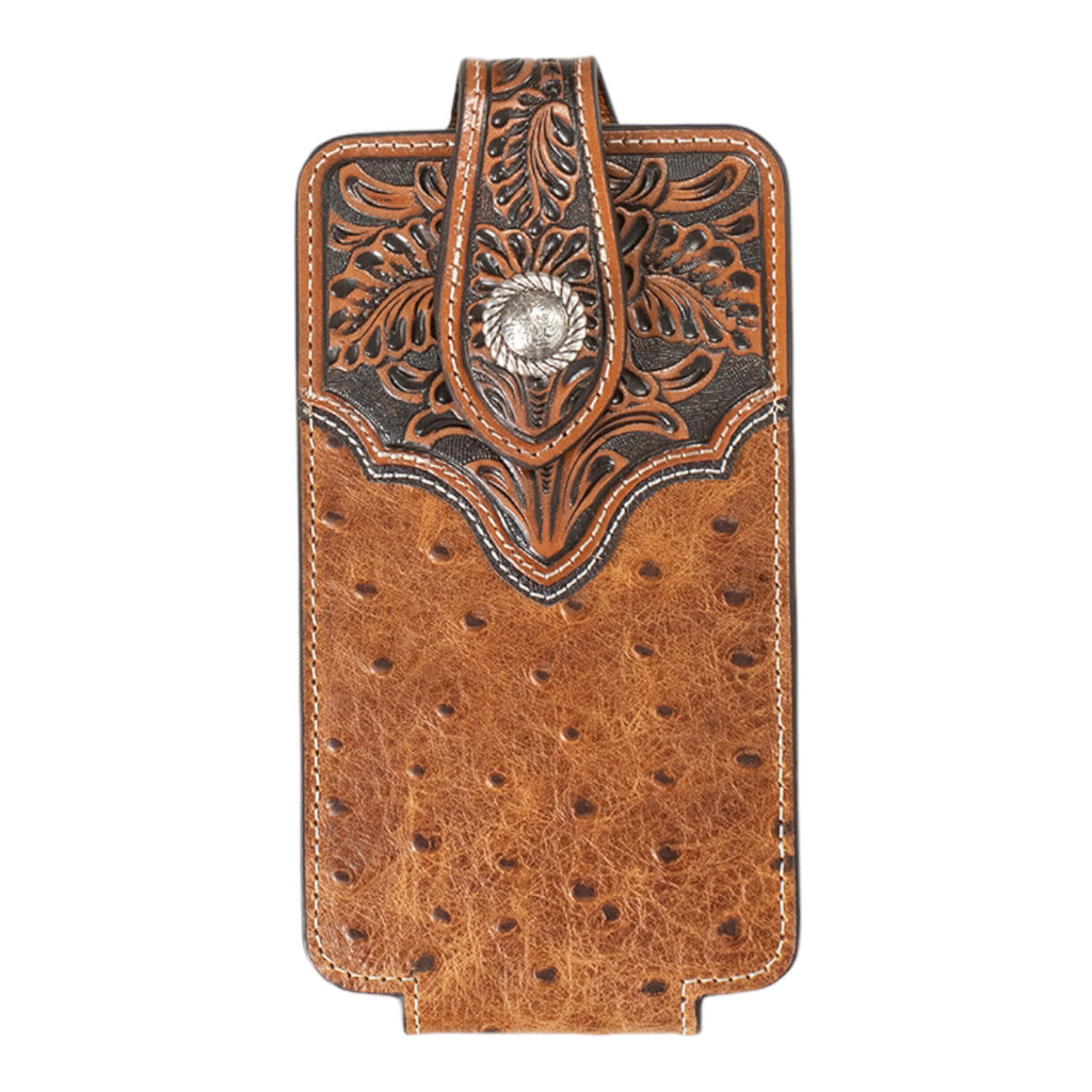 ARIAT CELL PHONE CASE OSTRICH FLORAL TABS BR – Ranch By Design